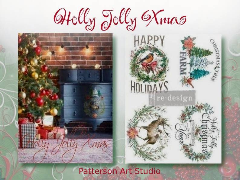 New - Holiday Rub on Furniture Transfer, Furniture Decal, Redesign wit ...